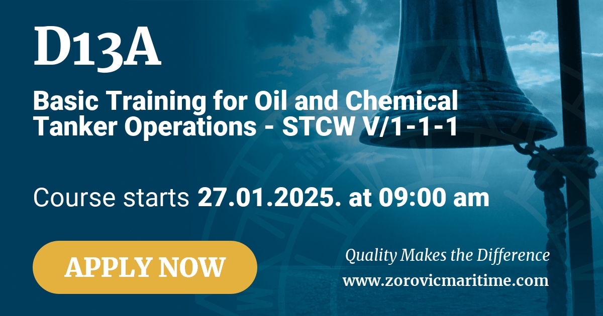 D13A - Basic Training for Oil and Chemical Tanker - STCW V/1-1-1 ...